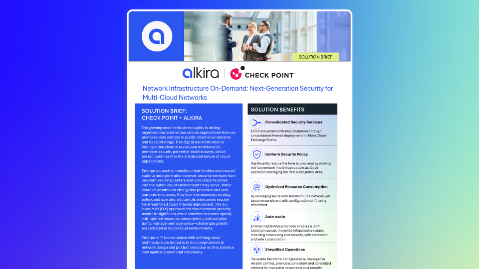 Solution Brief: Check Point and Alkira - Alkira