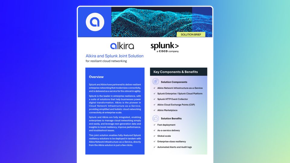 Solution Brief: Alkira Splunk Joint Solution - Alkira