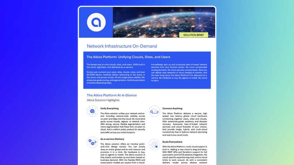The Alkira Platform-at-a-Glance - Alkira