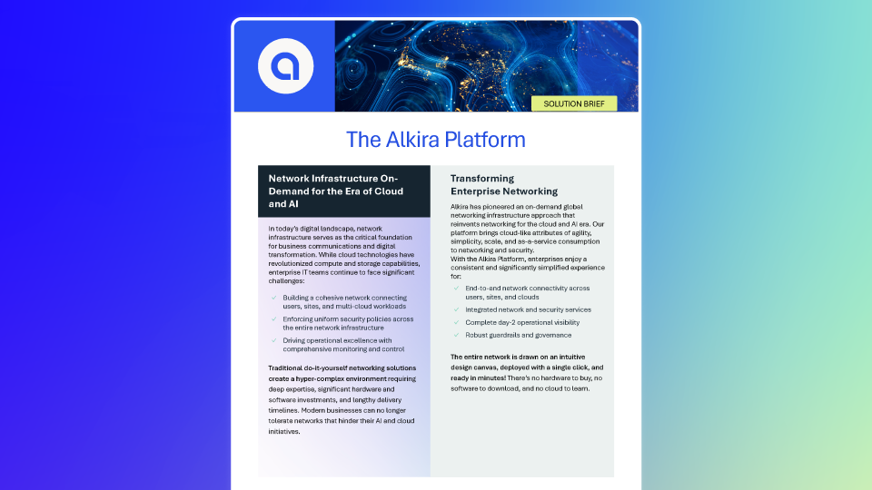 Solution Overview: Alkira Multi-Cloud Networking - Alkira