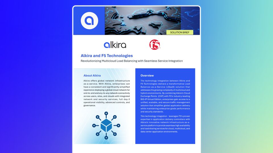 Solution Brief: F5 and Alkira - Alkira