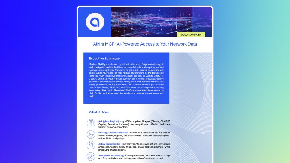 Alkira MCP: AI-Powered Access to Your Network Data - Alkira