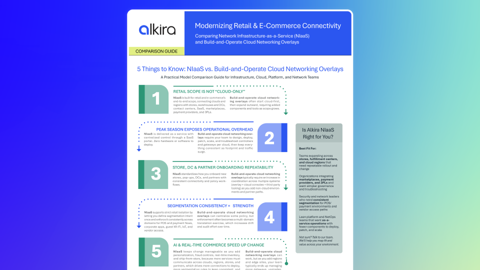 Modernizing Retail & E-Commerce Connectivity - Comparison Guide - Alkira